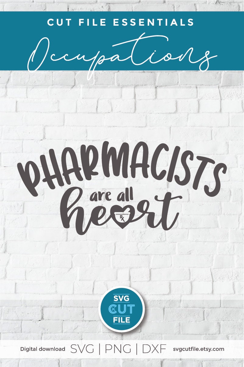 Pharmacist Svg Pharmacy Svg Pharmacists Are All Heart Rx - Etsy