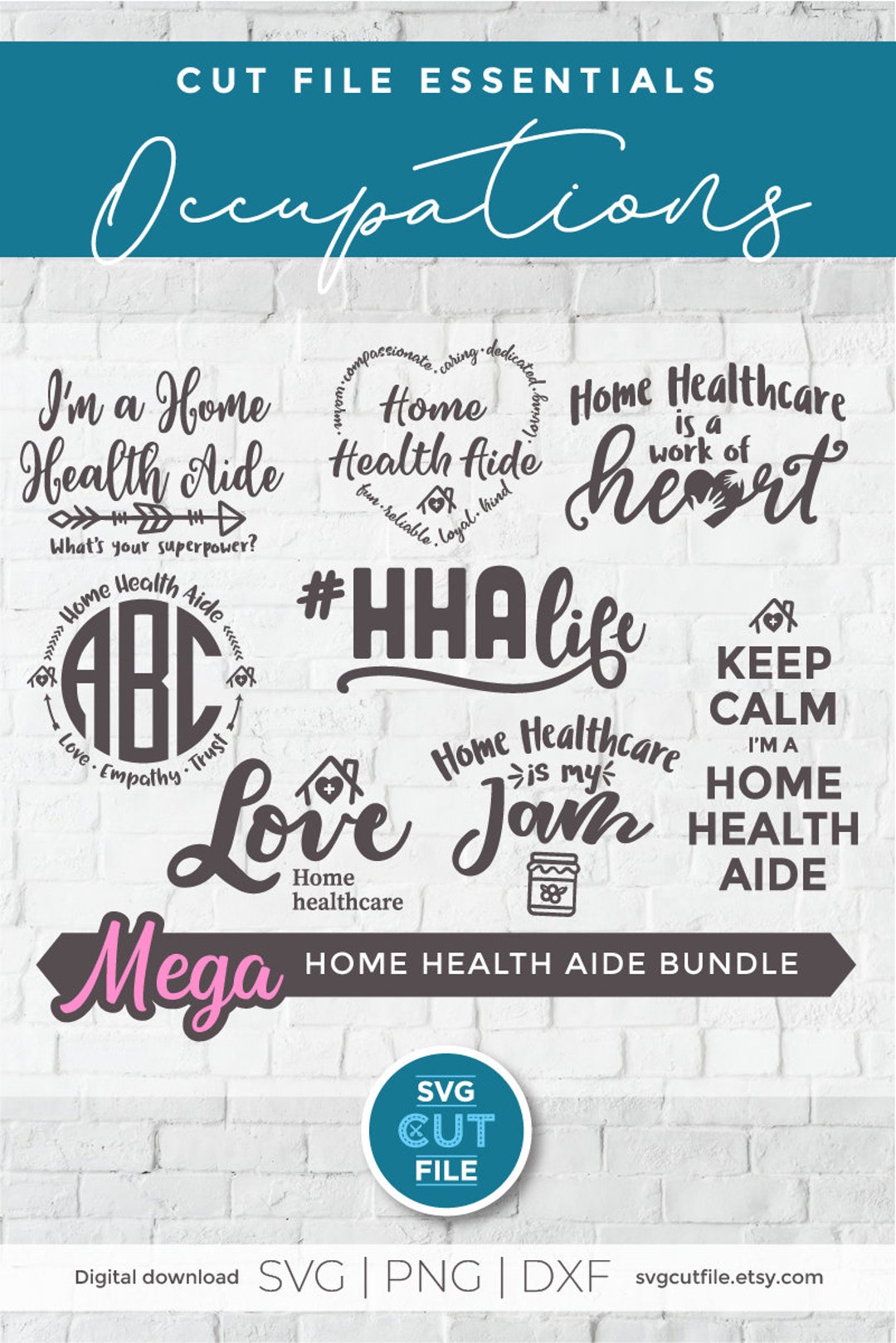 Home Health Aide Svg Bundle, Home Health Aide Svg, HHA Collection Pack ...