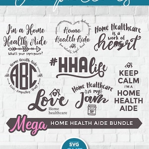 Home Health Aide Svg Bundle, Home Health Aide Svg, HHA Collection Pack ...