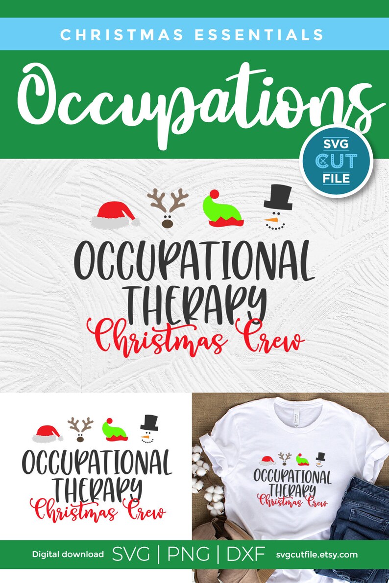 Christmas Occupational Therapy Svg, OT Christmas Crew Svg, Holiday OT ...
