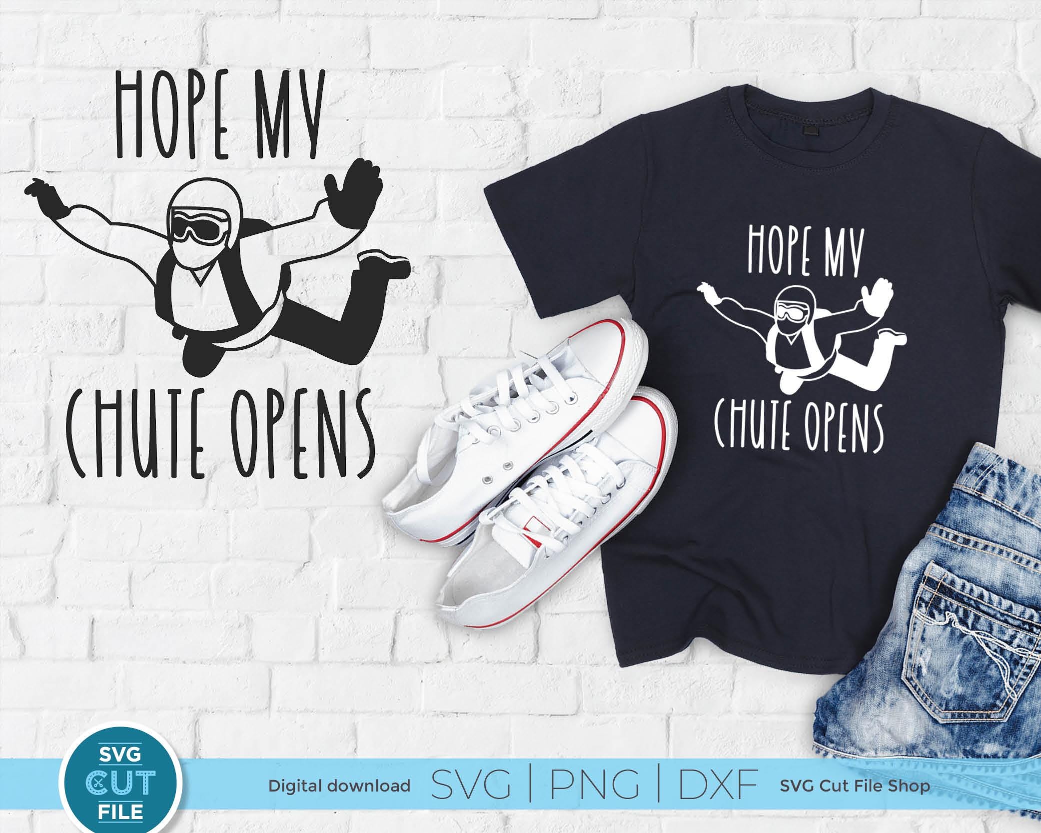 Skydiving Svg, Sky Diving, Skydive Svg, Hope My Chute Opens, First Sky ...