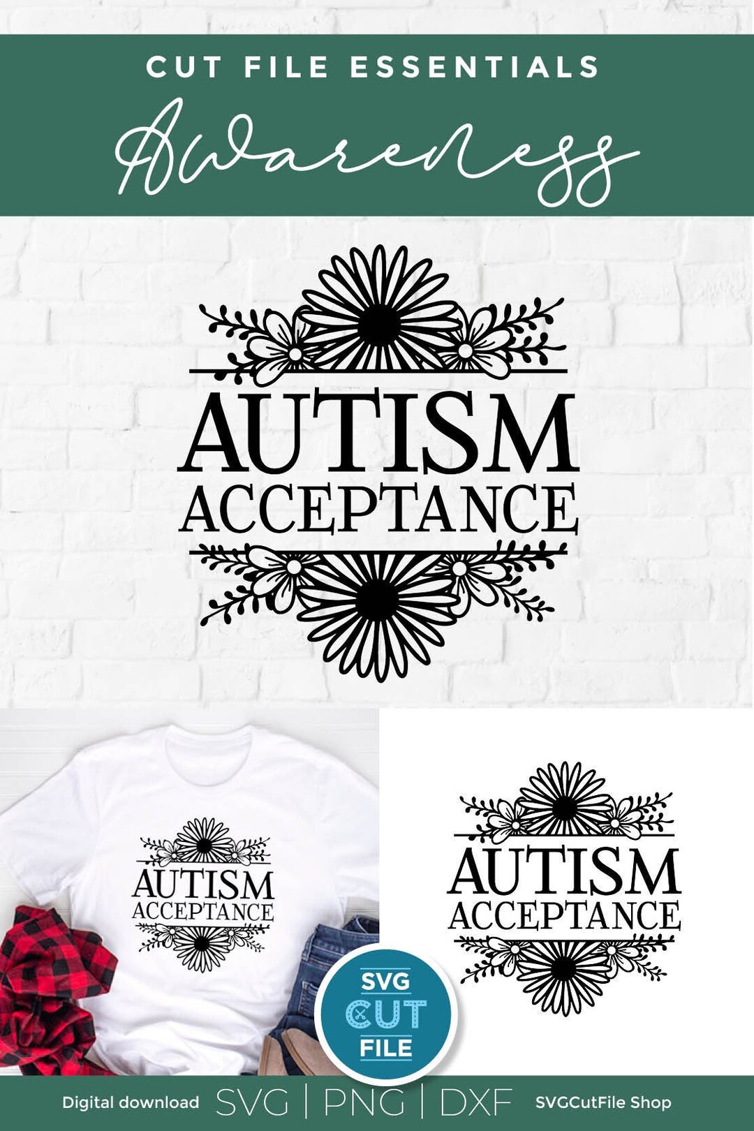 Autism Acceptance Svg, Autism Awareness Svg, Autistic Awareness ...