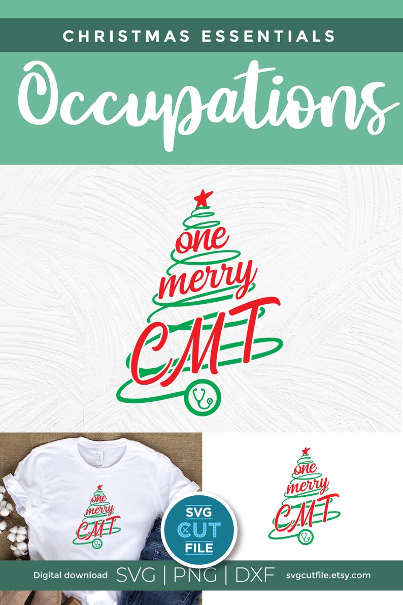 Christmas CMT Svg, CMT Christmas Svg, Holiday Certified Medical ...