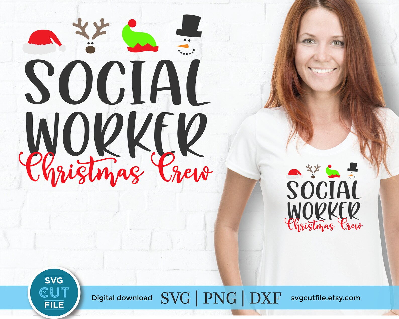 Christmas Social Worker Svg, Social Worker Christmas Crew Svg, Social ...
