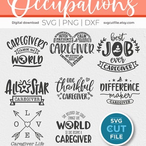 Caregiver Svg Bundle, Care Giver Bundle, Caregiver Svg, Care Giver Svg ...