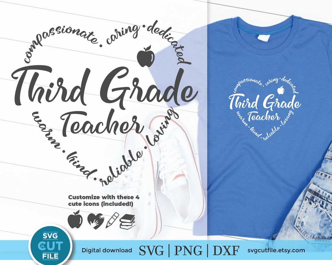 3rd Grade Teacher Svg, Third Grade Teacher Svg, 3rd Grade, Third Grade ...