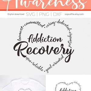 Addiction Recovery Svg, Sober Svg, Clean Svg, Substance Abuse SVG ...