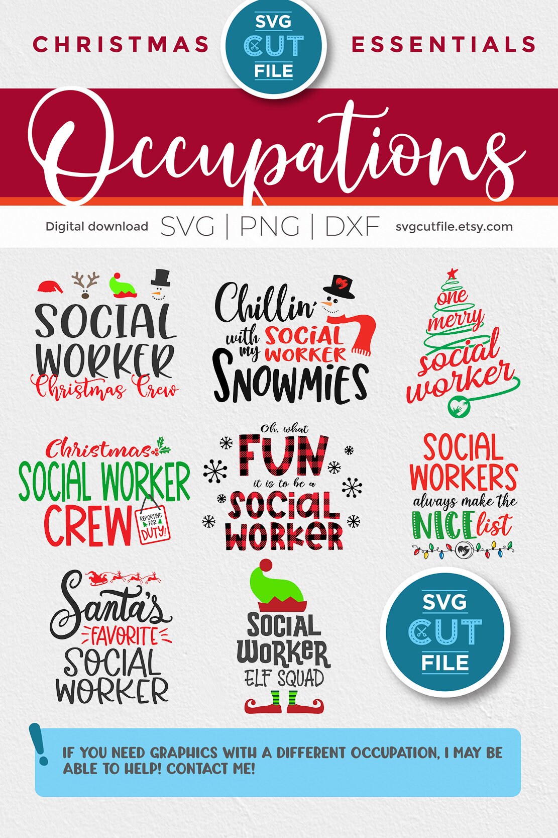 Christmas Social Worker Svg Bundle Chillin Snowmies Svg Dxf - Etsy