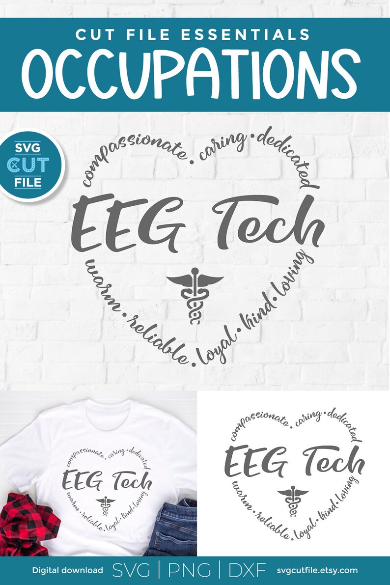 EEG Tech svg electroencephalograph svg EEG technologist svg | Etsy