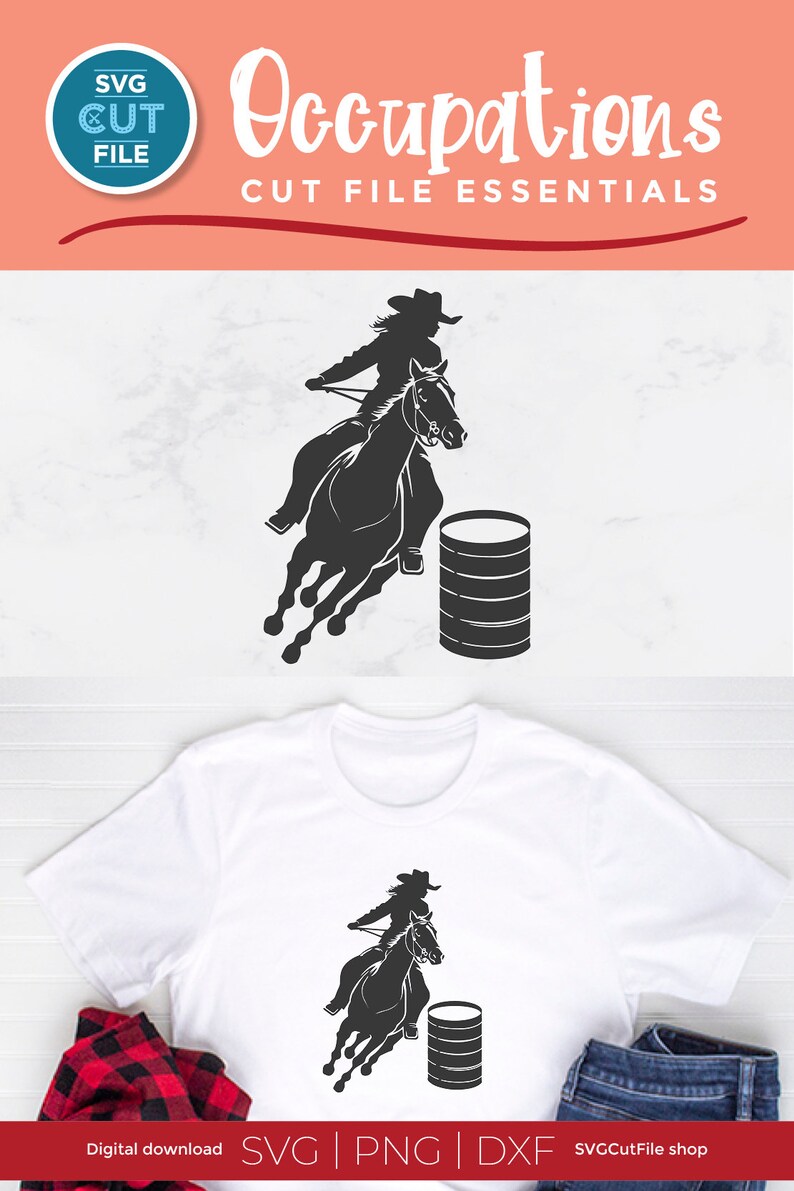 Barrel Racer Svg Barrel Racing SVG Cowgirl Rodeo Clipart - Etsy