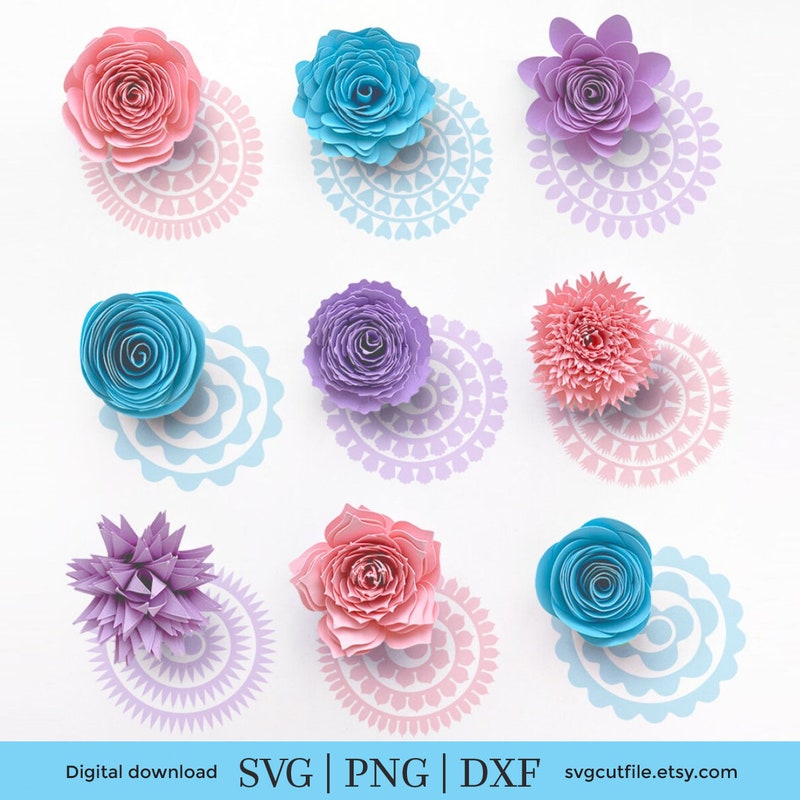 Felt Flower Pattern Svg - Etsy