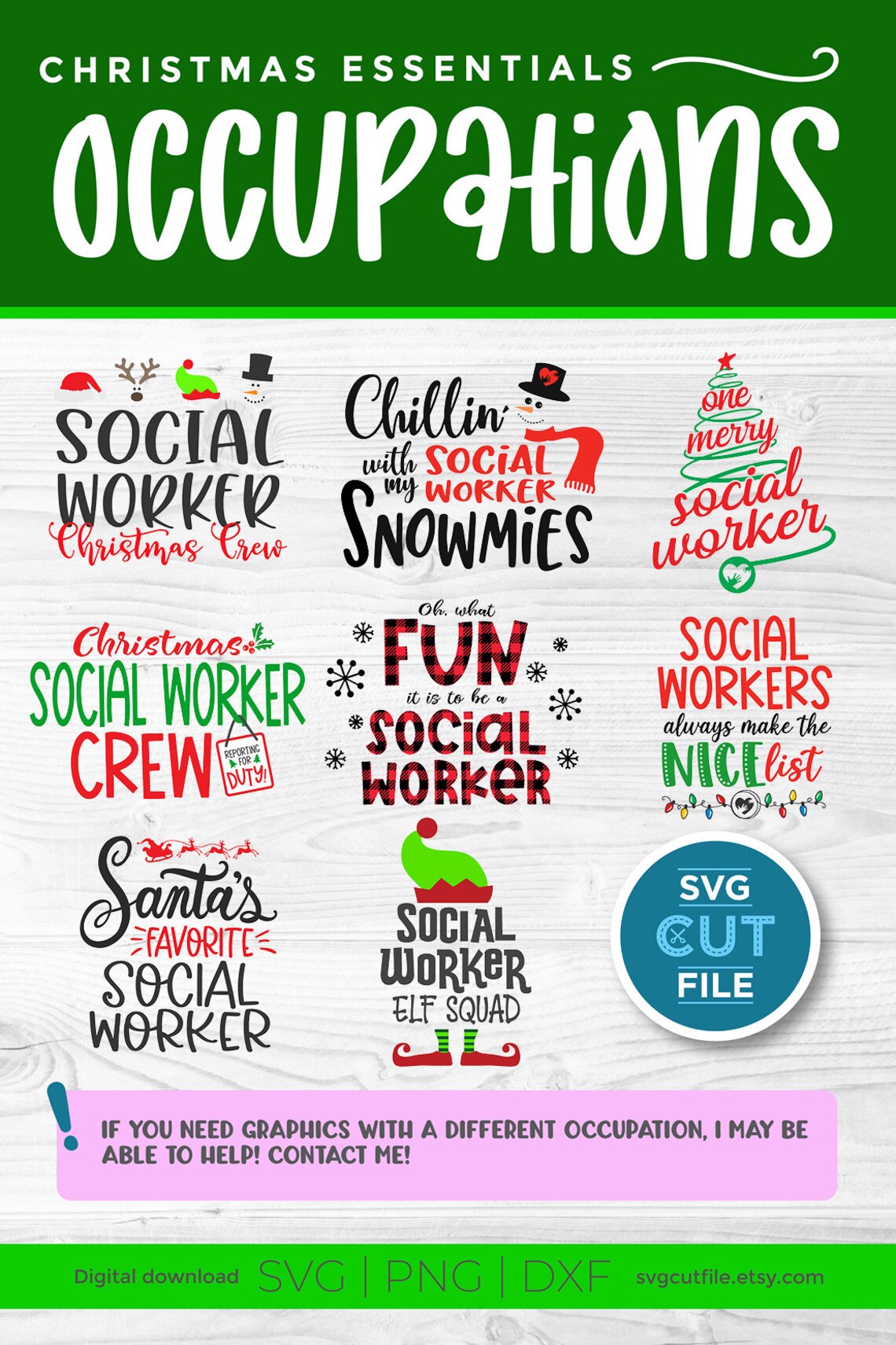Christmas Social Worker Svg Bundle, Chillin Snowmies Svg, Dxf Svg, Xmas ...