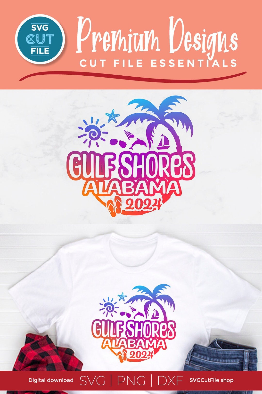 Gulf Shores SVG, Gulf Shores Alabama, Vacation, 2024, Png for ...