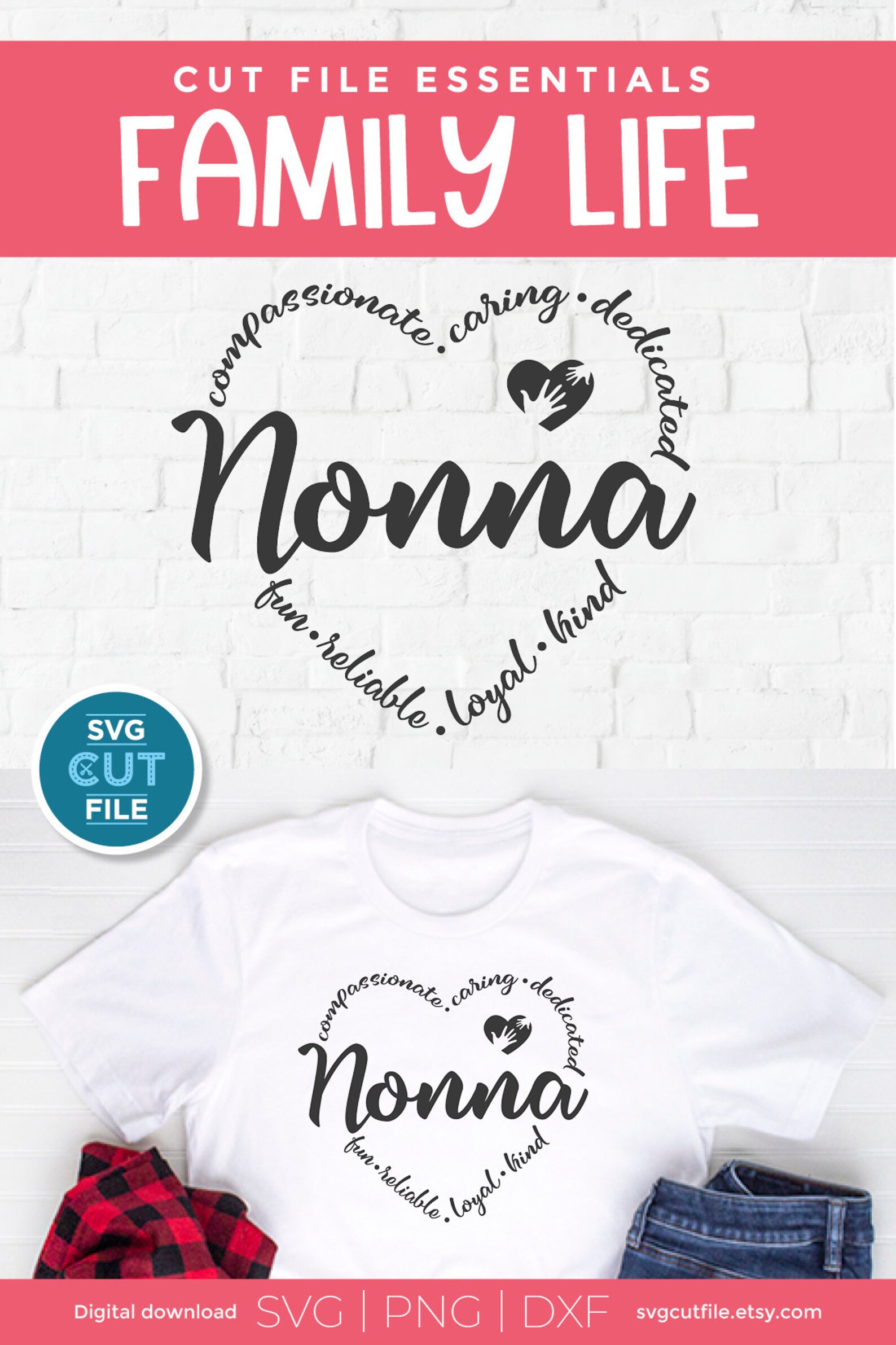 Nonna Svg Grandma Nonna Svg Nonna Heart Svg Cute Gift - Etsy