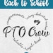 PTO Svg, PTO Crew, PTA Tribe, Parent Teacher Organization, Appreciation ...