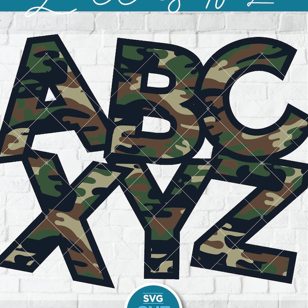 Camo Letters - Etsy
