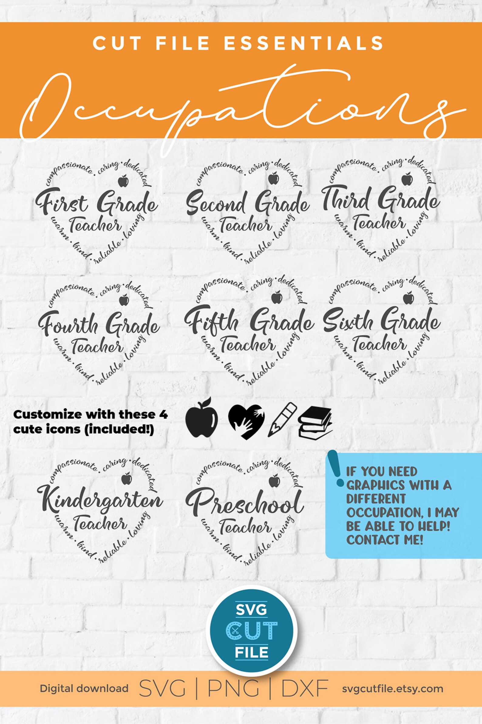 Teacher Bundle Svg First Grade Teacher Svg 1st Grade First - Etsy