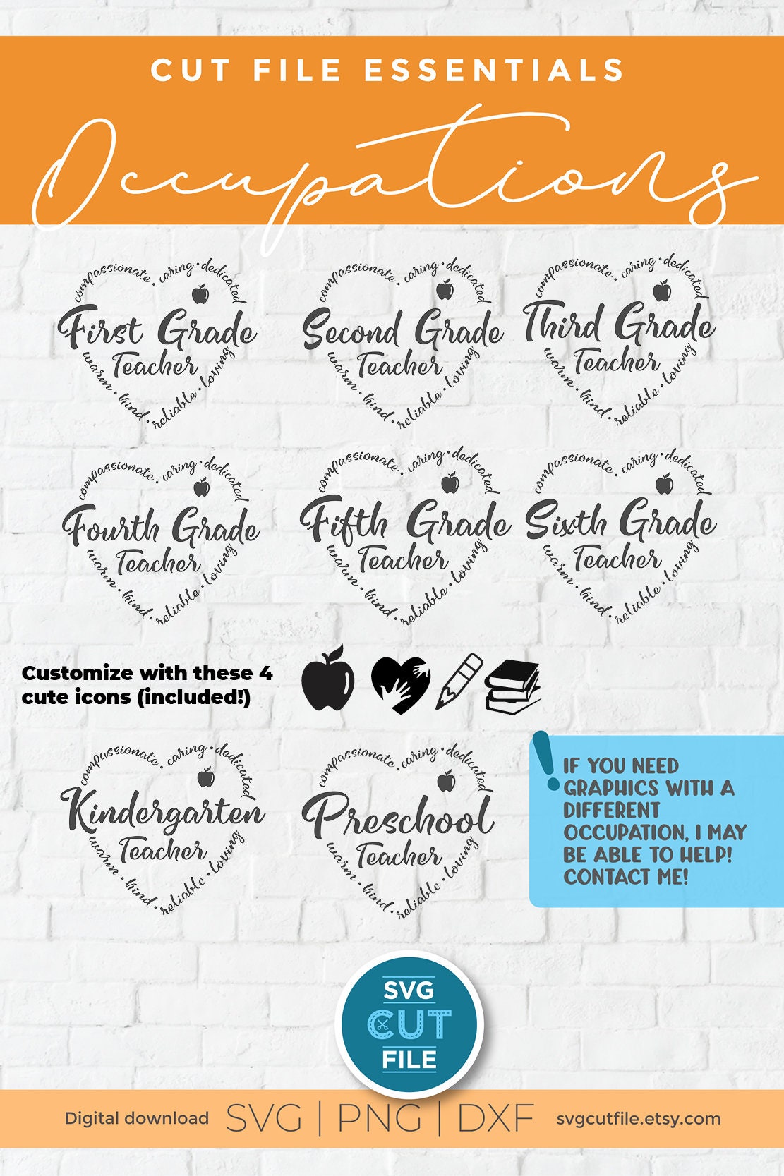 Teacher Bundle Svg, First Grade Teacher Svg, 1st Grade, First Grade Kit ...