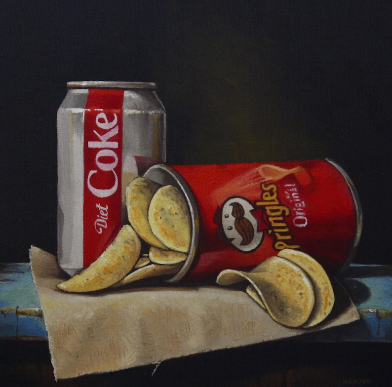 Pringles Potato Chips Oil Painting - Etsy