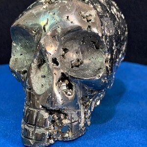 Peruvian Pyrite Carved Skull - Etsy