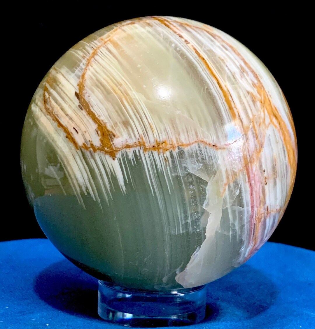 Banded Onyx Sphere 4 Diameter With Display Stand - Etsy