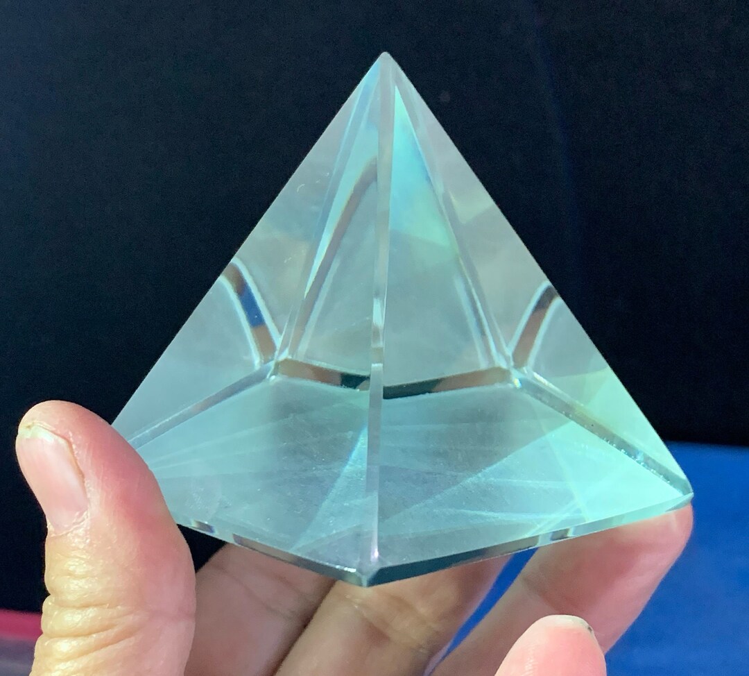 Mexico Aqua Volcanic Glass Pyramid 2.75 man-made Glass - Etsy