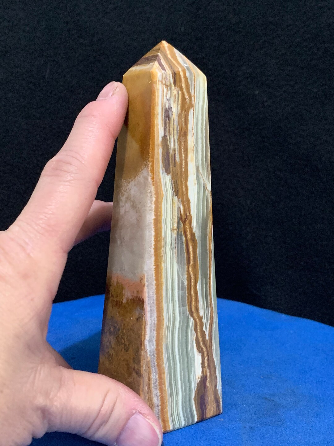 Banded Onyx Obelisk From Pakistan - Etsy