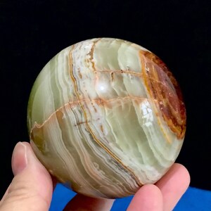 Green Banded Onyx Sphere With Display Stand 3 - Etsy