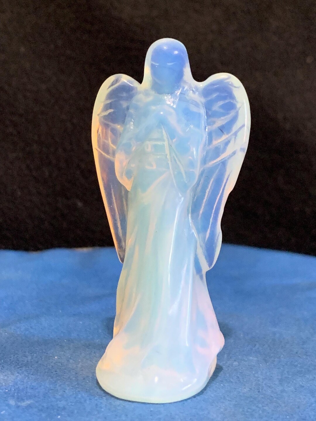 Iridescent Carved Angel - Etsy