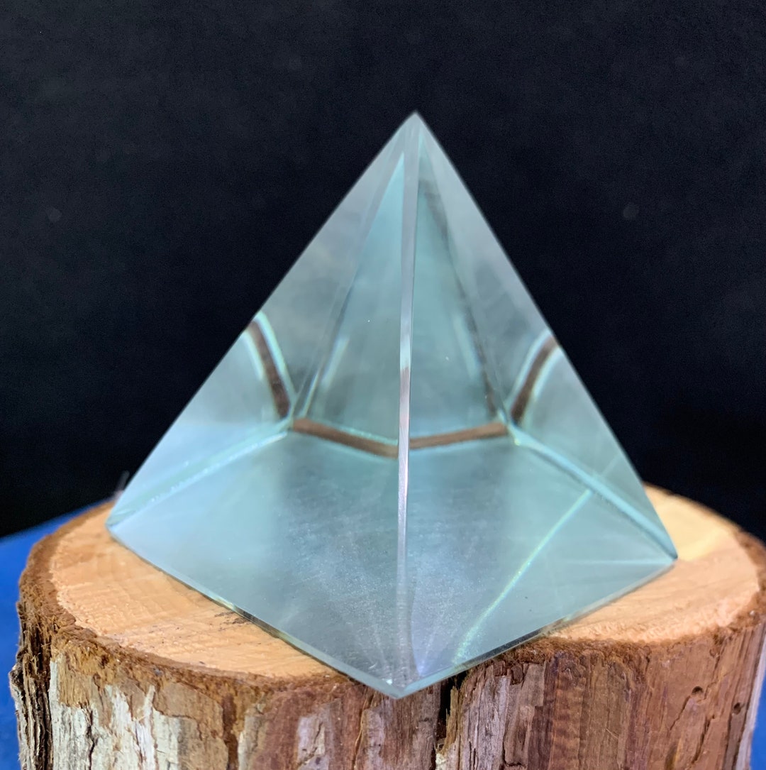Mexico Aqua Volcanic Glass Pyramid 2.75" (man-made Glass) - Etsy