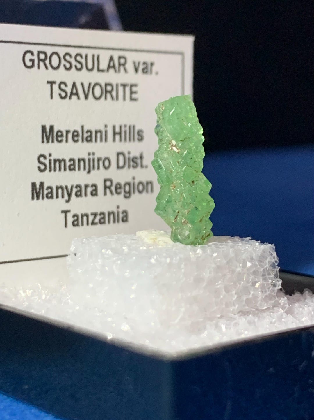 Grossular Var Tsavorite Thumbnail Specimen - Etsy