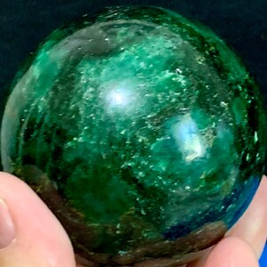 Deep Green Moss Agate Sphere With Display Stand - Etsy