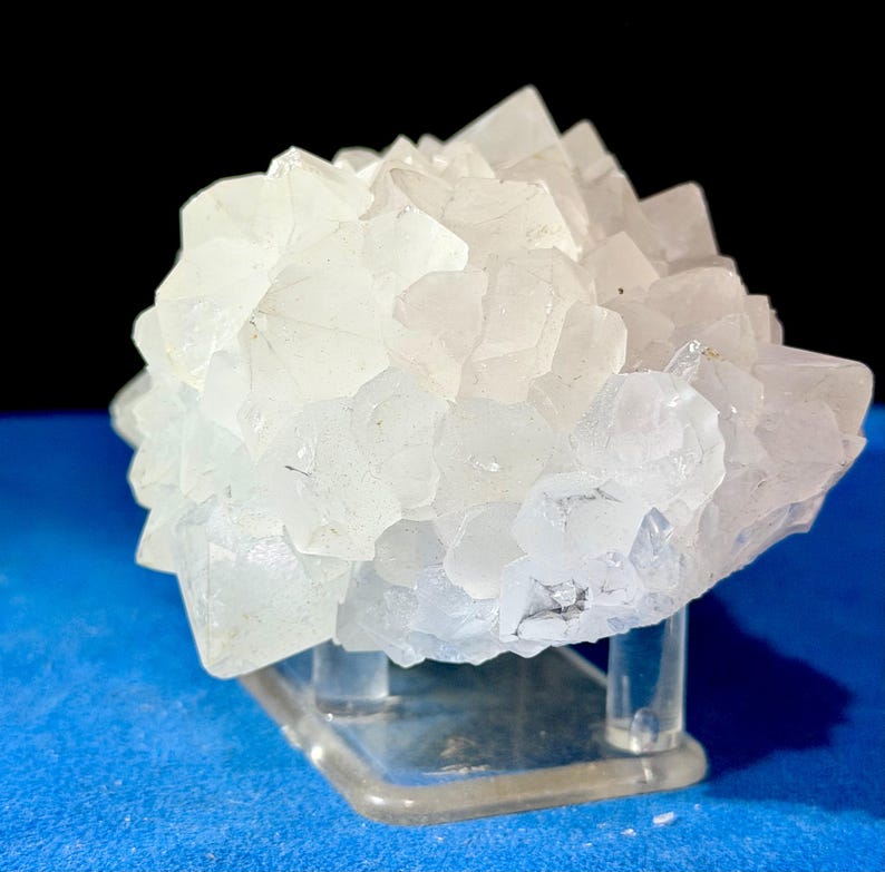 Apophyllite Zeolite Cluster Specimen With Display Stand - Etsy