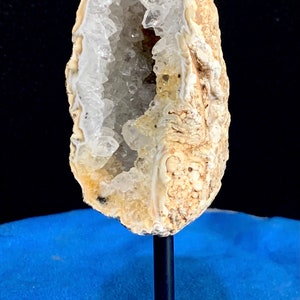 Brazilian Agate Geode Half on Black Metal Stand - Etsy