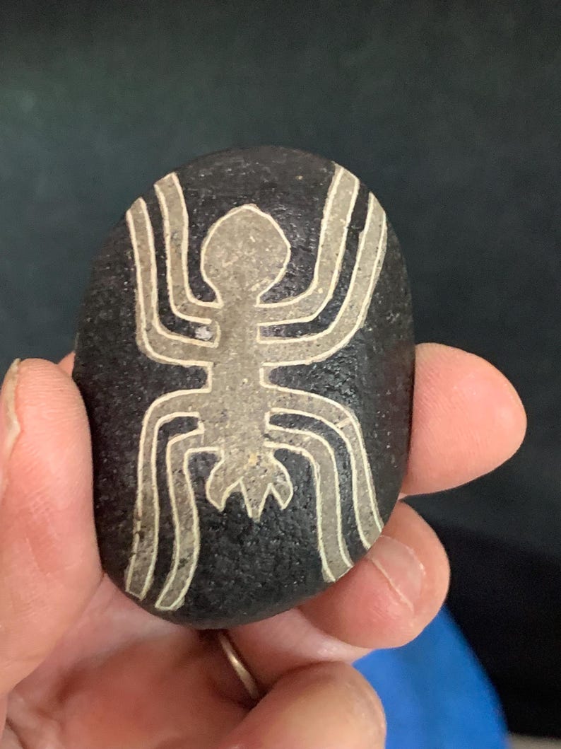 Peruvian Nazca Lines on Black Stone Set of 7 - Etsy