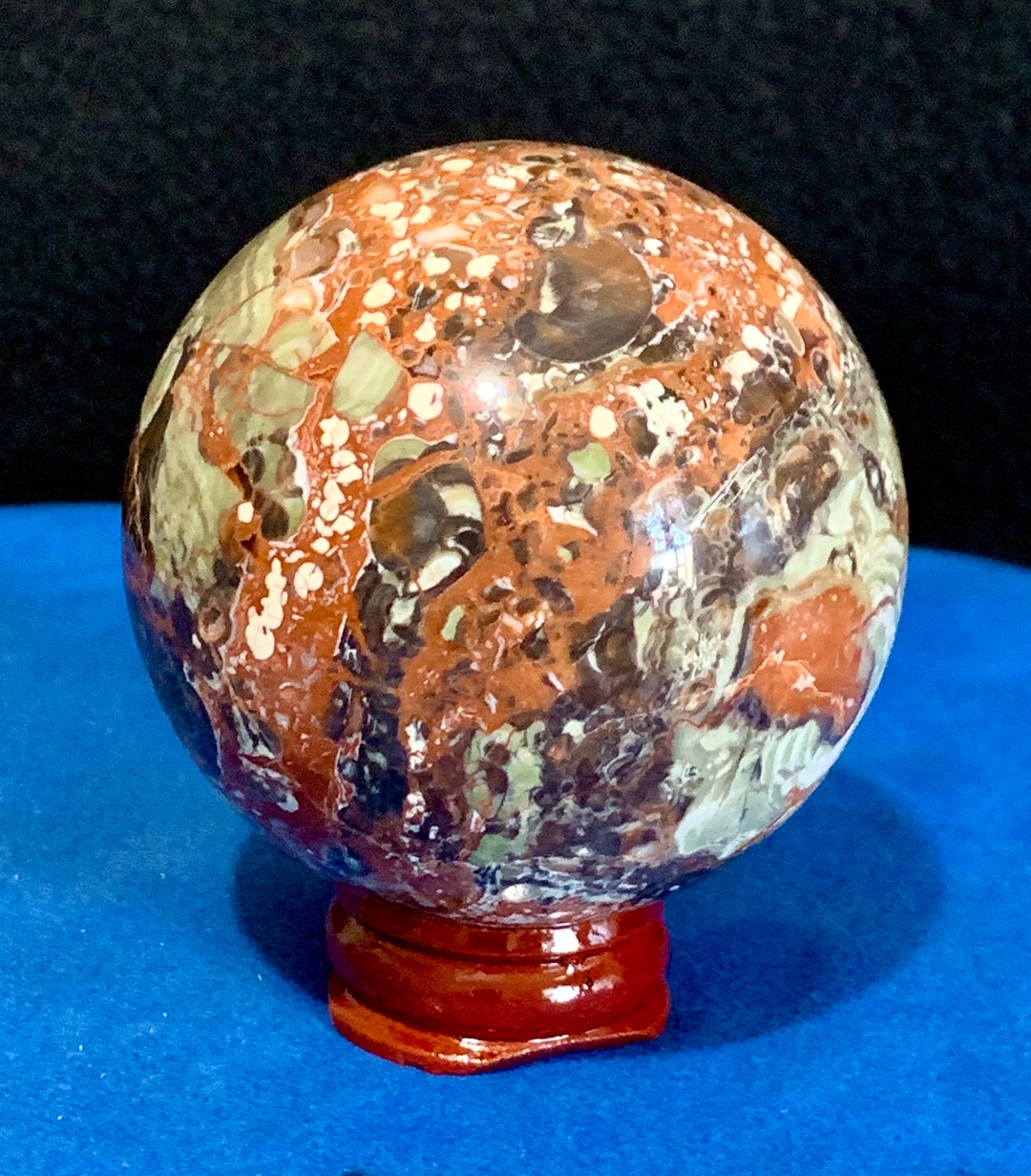 Money Jasper Sphere With Display Stand - Etsy