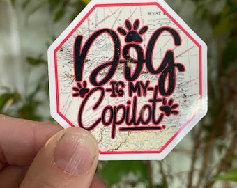 Dog is My Copilot Sticker - Etsy