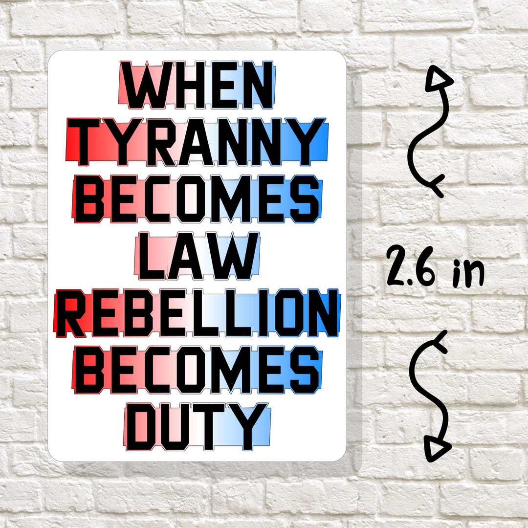 Rebellion Becomes Duty Sticker: Patriotic USA Vinyl Decal - Etsy