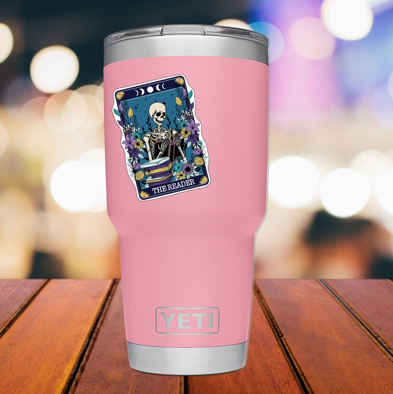 The Reader Sticker: Tarot Card Skeleton the Reader Tarot - Etsy