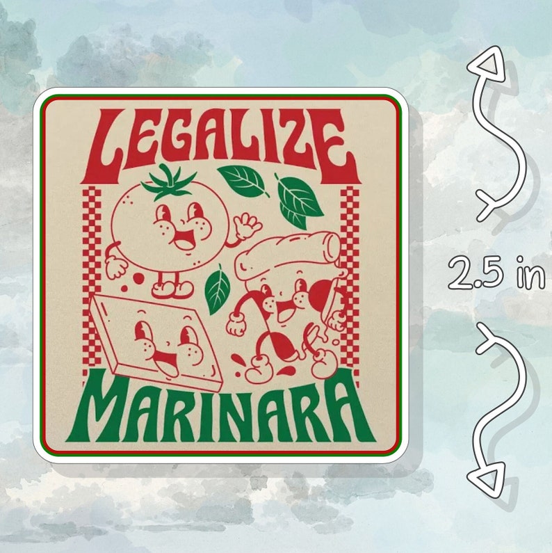 Legalize Marinara Sticker – Funny Pasta Pun Food Vinyl Decal - Etsy