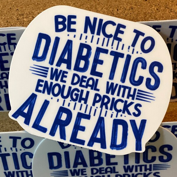 Funny Diabetic Sticker - Etsy