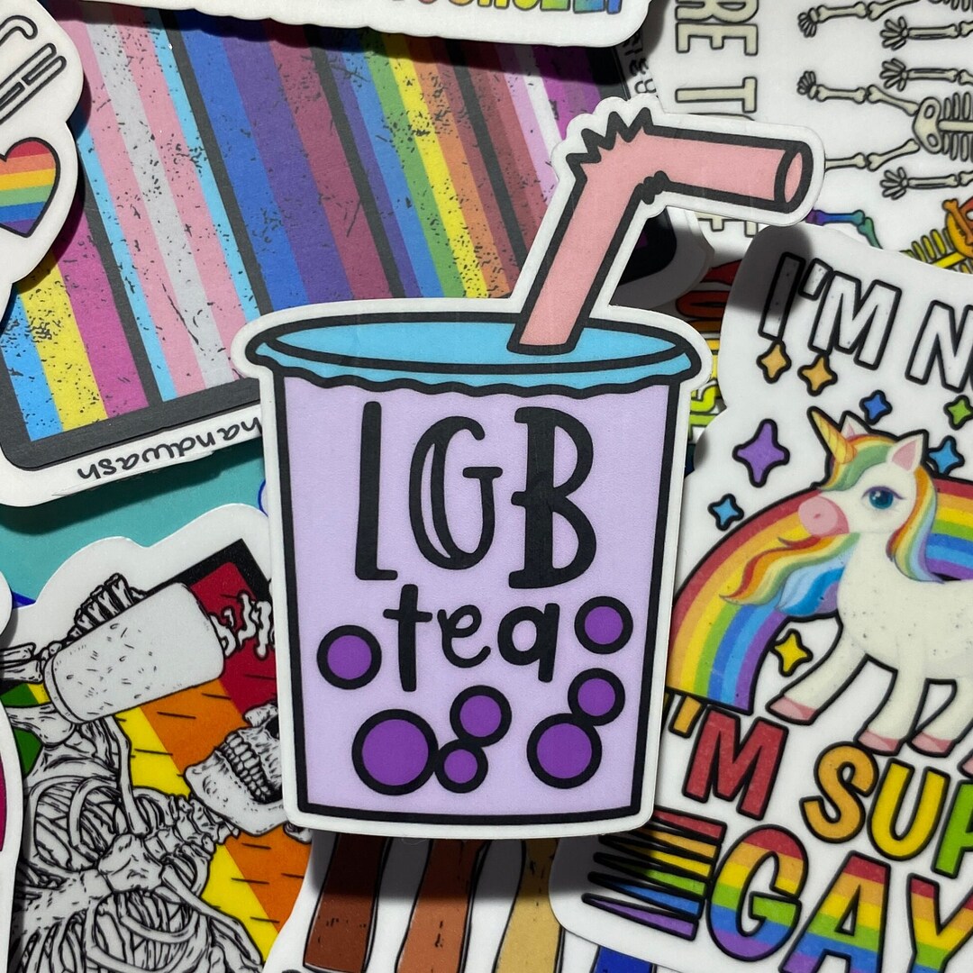 Sticker: LGB-TEA Bubble Tea Sticker Cute Funny Pride - Etsy