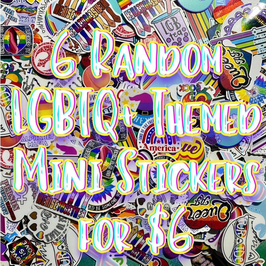 Mini Pride Sticker Set | Small LGBTQ Vinyl Decals in Bright Random ...
