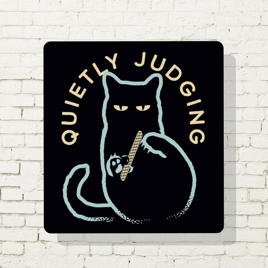 Sticker: Quietly Judging. Cat Filing Nails and Watching. Judgy Cat ...