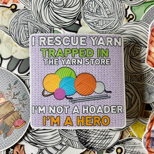 Yarn Hoarder Decal - Etsy