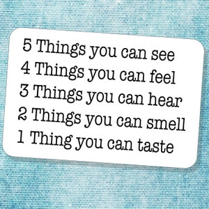 Sticker: Grounding Technique to Help With Anxiety. 5 Things You Can See ...
