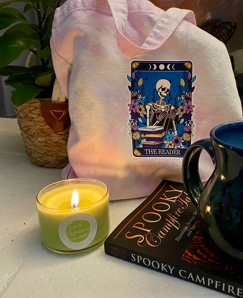 The Reader Sticker: Tarot Card Skeleton the Reader Tarot - Etsy