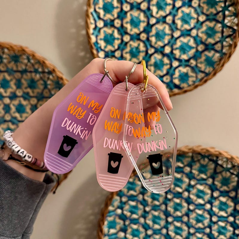 Dunkin Donuts Keychain - Etsy