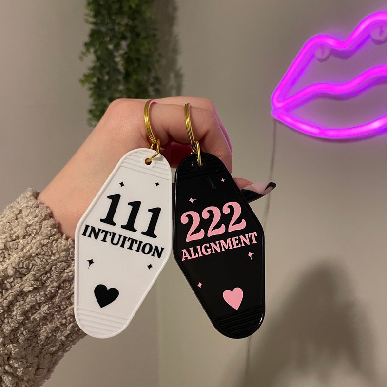 Astrology Angel Numbers Motel Keychain, Personalized Astrological Key ...