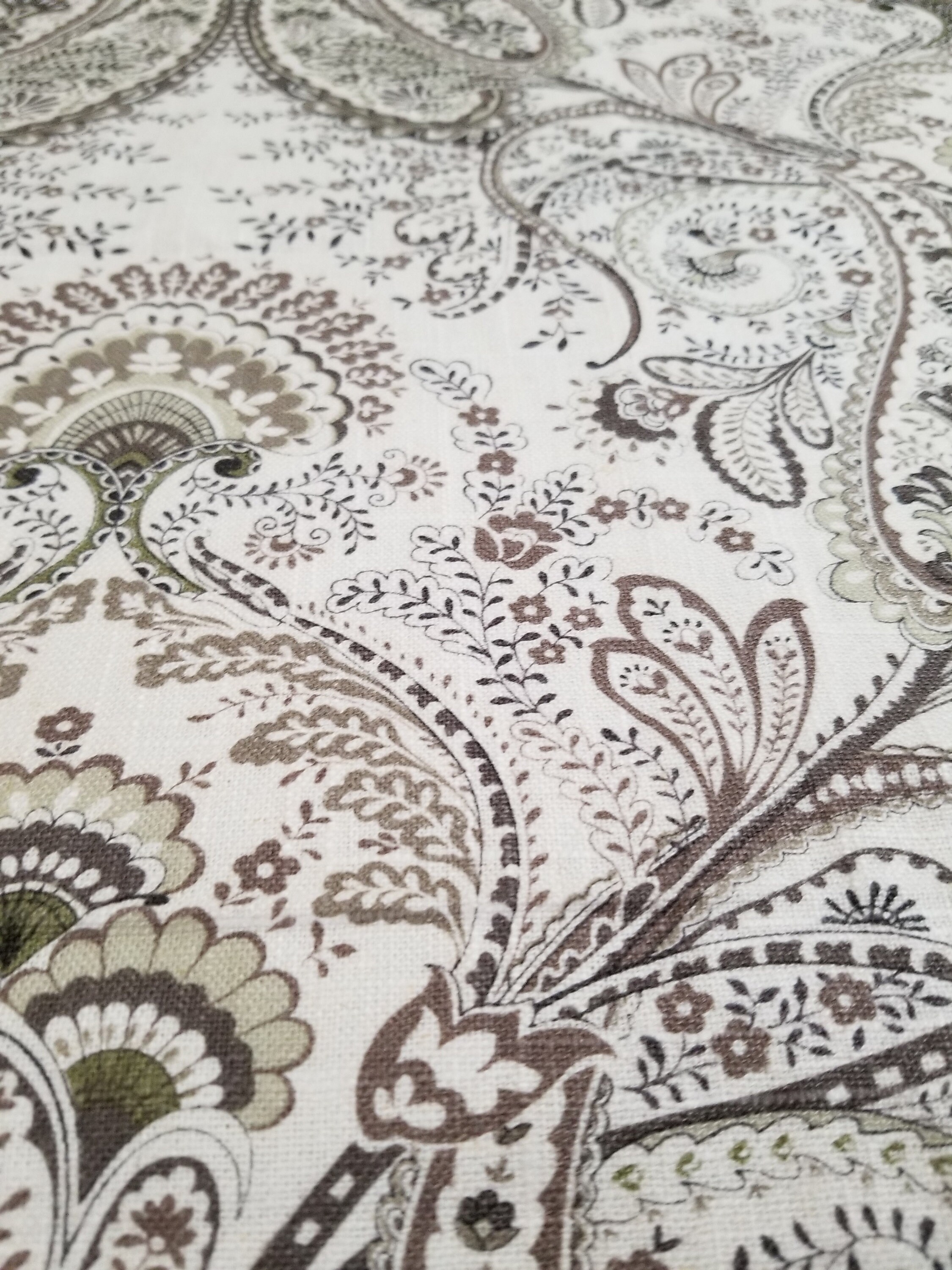 Linen Paisley Pillowcovers.browns.ivory.toss Pillows.throw - Etsy